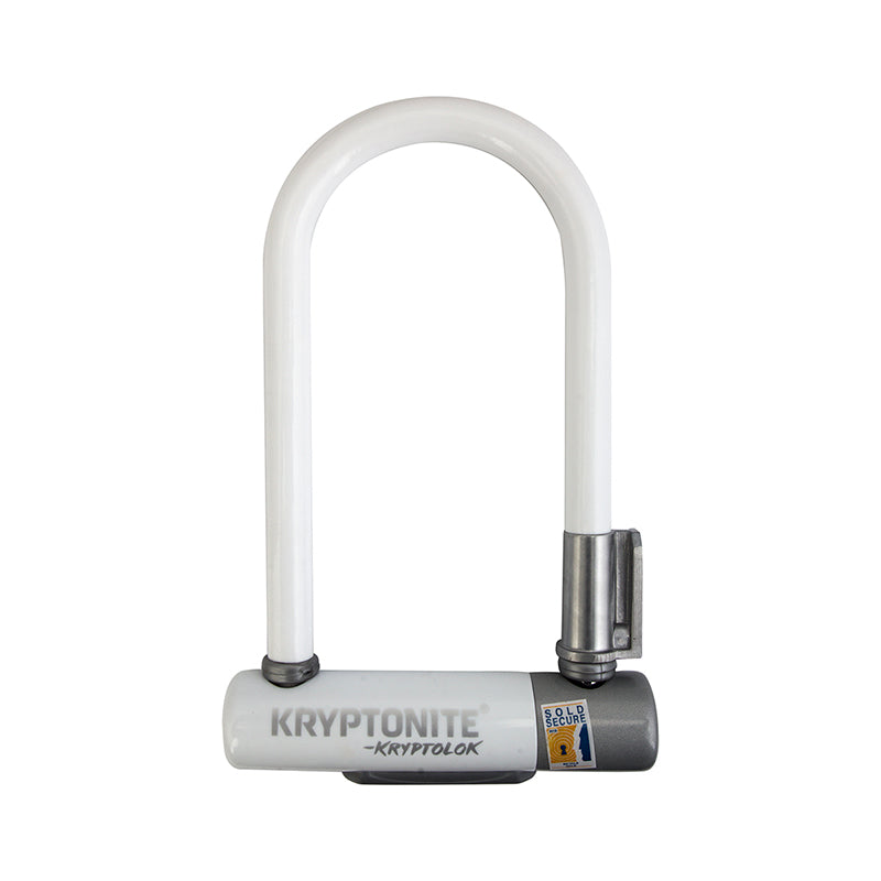 Kryptonite Krypto Series 2 Mini-7 U-Lock - 3.25 x 7" Keyed White ...