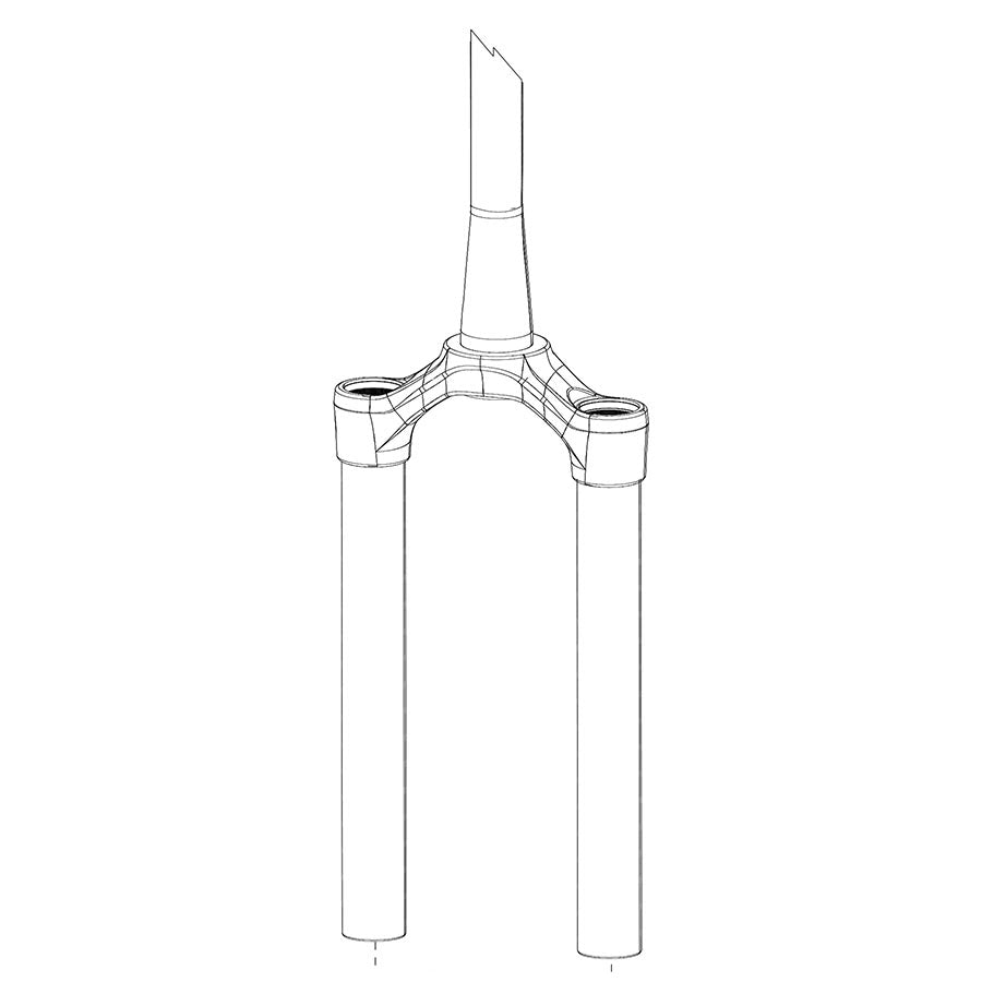 RockShox Crown/Steerer/Uppertube Assembly - Pike DJ Solo Air 26" 40mm ...