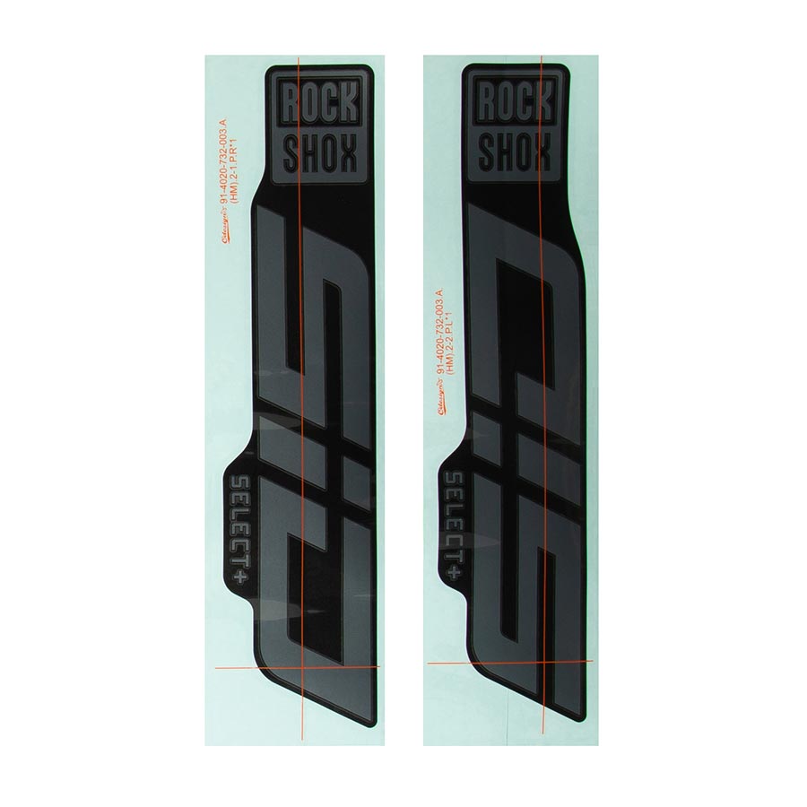 RockShox Decal Kit for SID 35 D1 Gloss Grey for Diffusion Black Kit ...