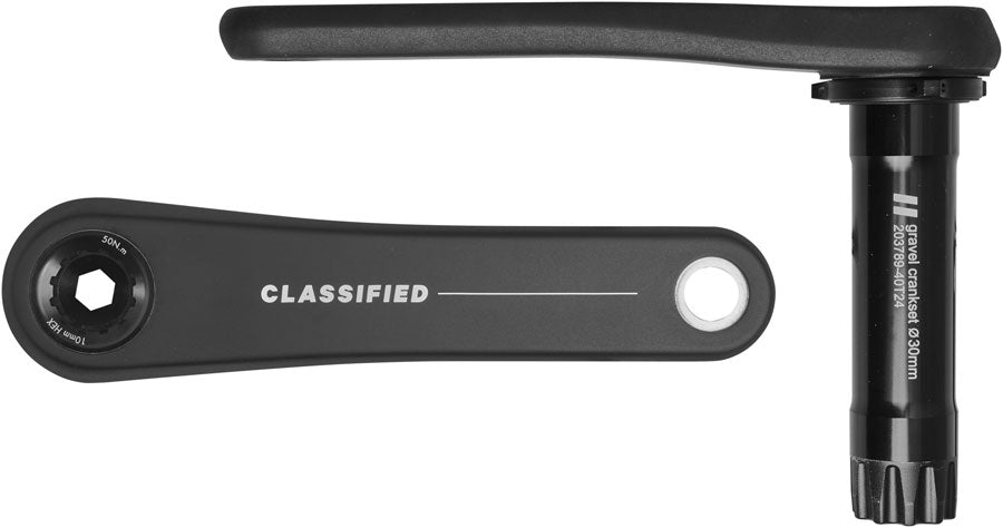 Classified Aero Gravel Crankset - 170mm 30mm Spindle Carbon Black - CK1599