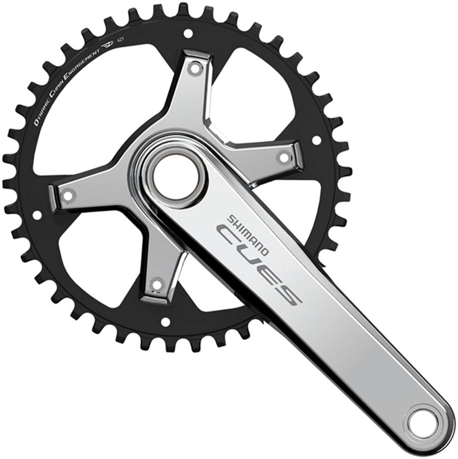 Shimano CUES FC-U6030-1 Crankset - 172.5mm 9/10/11-Speed 42t Asymmetric ...