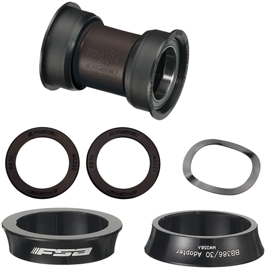 FSA PF30 to MegaExo Steel Bottom Bracket Kit for MTB with Adapter - CR9578