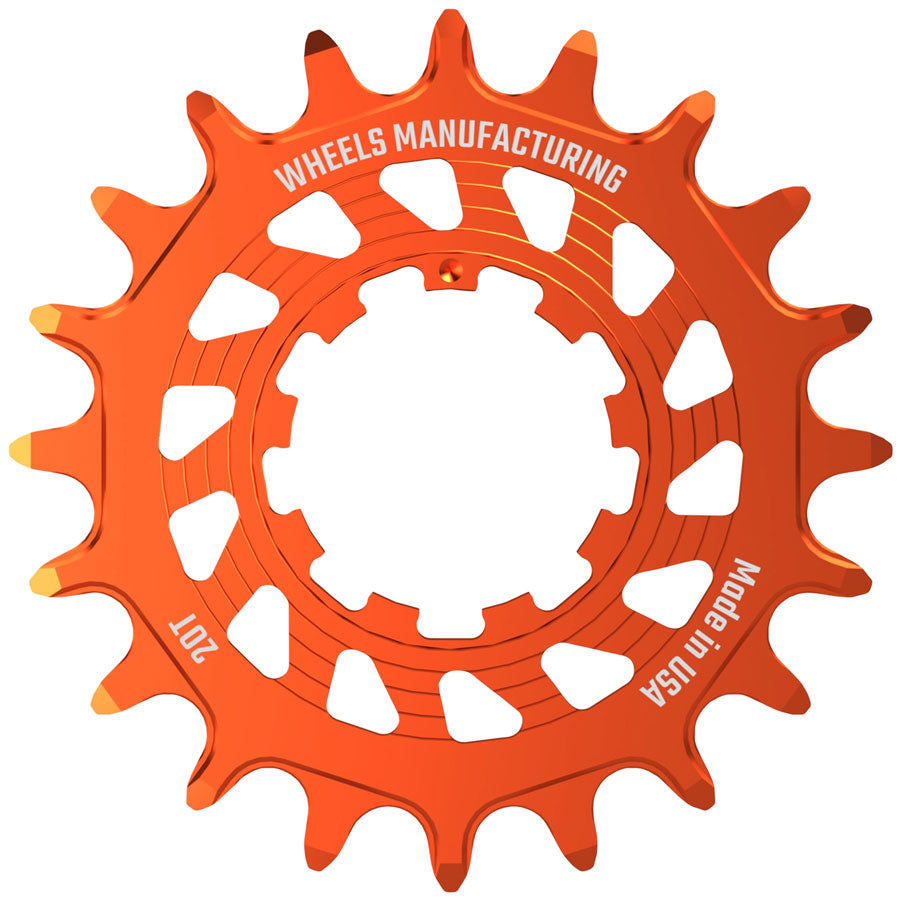 Wheels Manufacturing SOLO HG Cog - 20t Fits SOLO-HG Kits Orange - FW0552