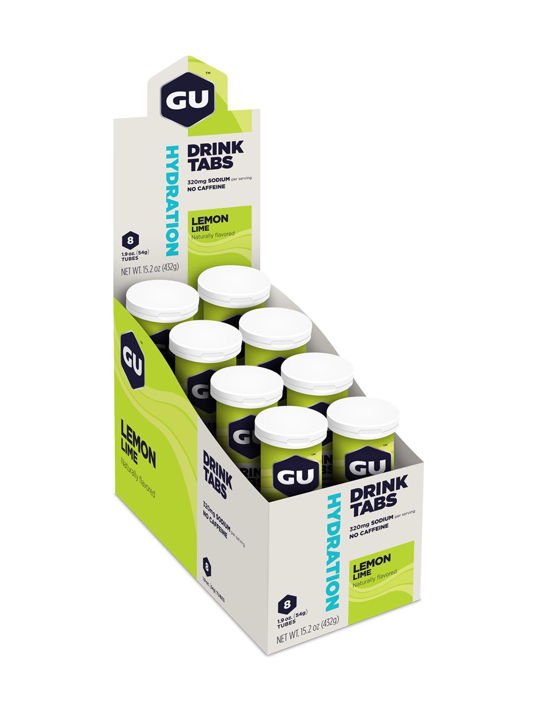 Supplement GU Hydration Tabs Lemon Lime 8 Tube Box - 528974