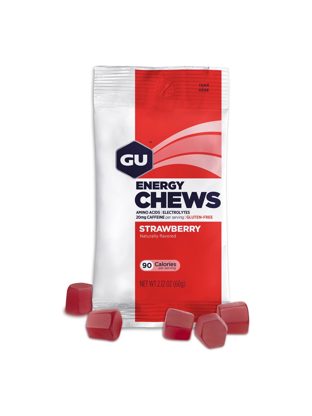 Supplement GU Energy Chews Strawberry 12 Pack/Box - 5314633