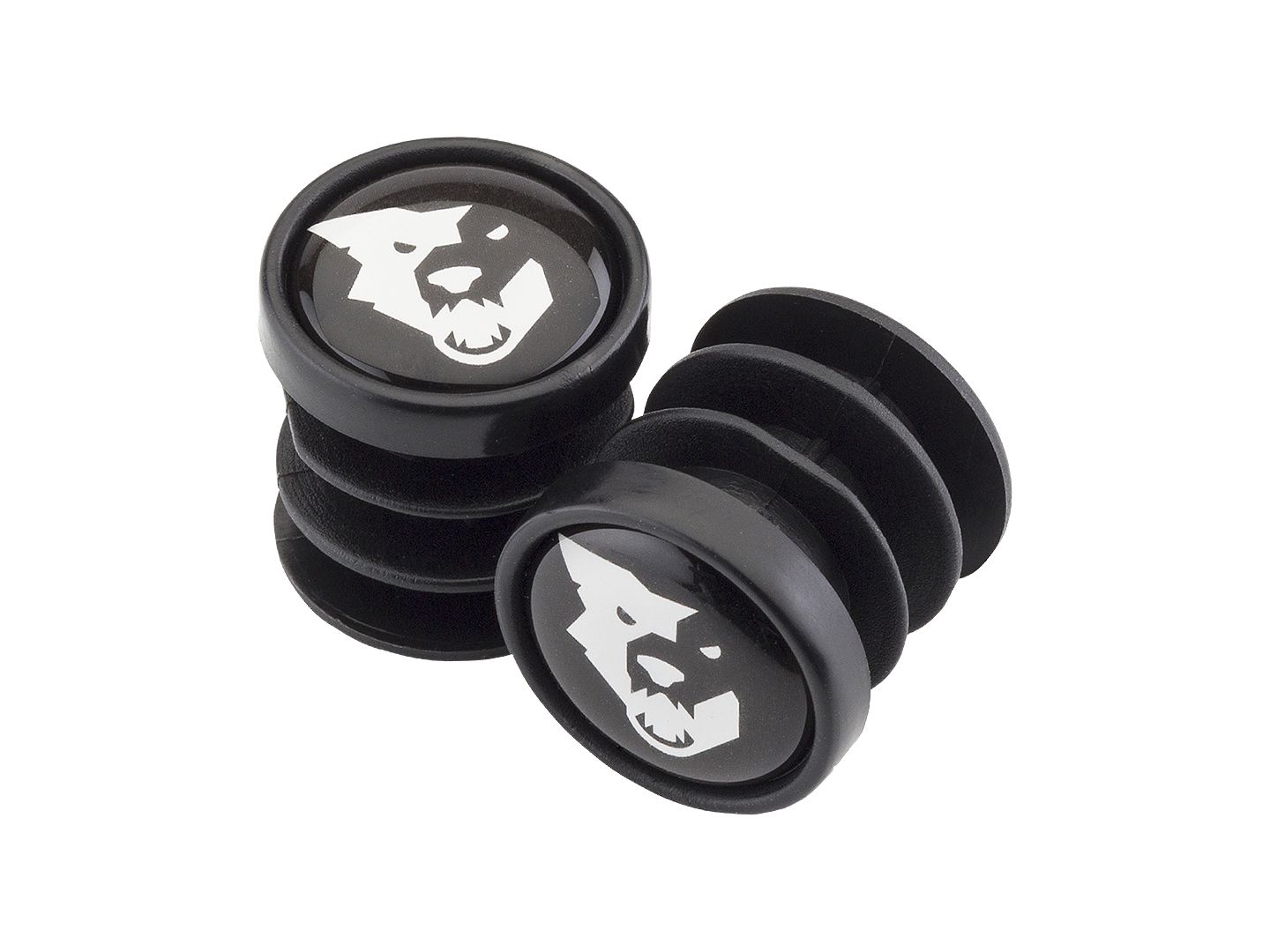 Bar End Plug Wolf Tooth Logo Black 2 Pack - 5260062