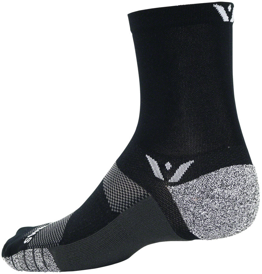Swiftwick Flite XT Mid Crew Socks - 5" Black Large - SK8853