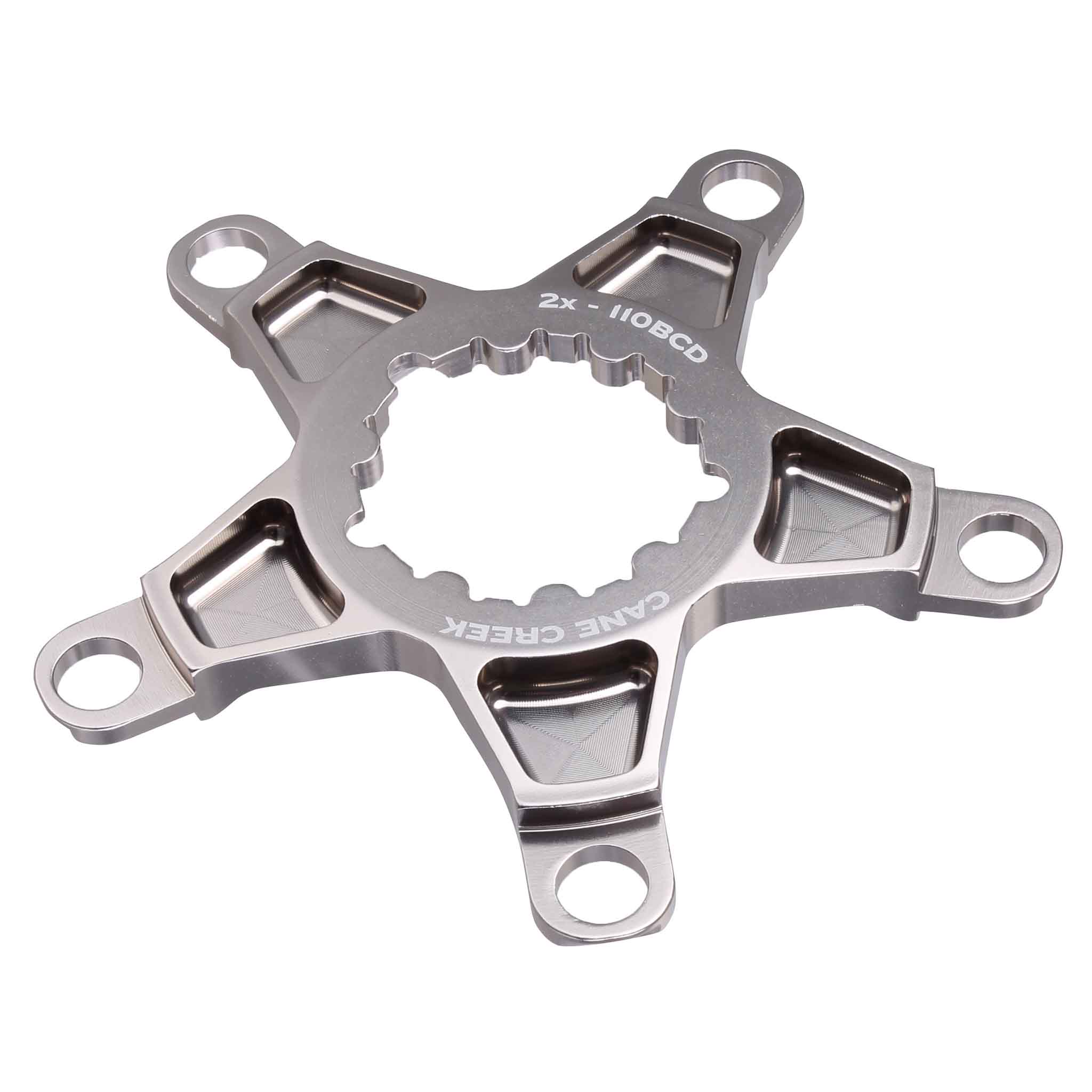 Cane Creek 2X Chainring Spider 110mm BCD Titanium Gray - CK1109